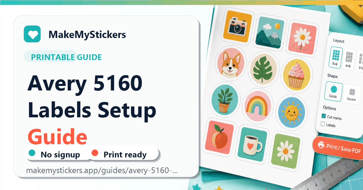 Avery 5160 Labels Setup Guide - MakeMyStickers