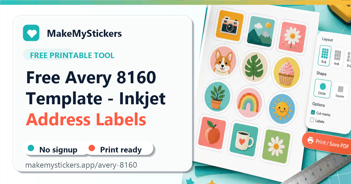 Free Avery 8160-Compatible Template - Address Labels, PDF